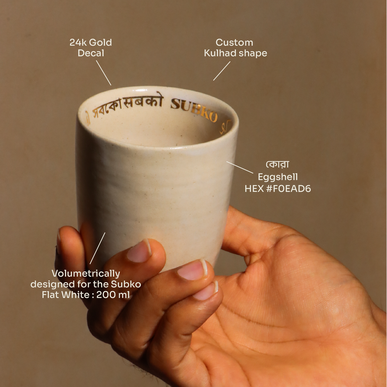 Subko x Sienna: Ceramic Ware - Flat White (200 ML) – Subko Coffee ...